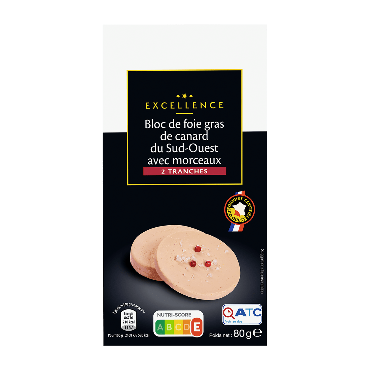 EXCELLENCE® Bloc de foie gras de canard du Sud-Ouest IGP à bas prix chez ALDI