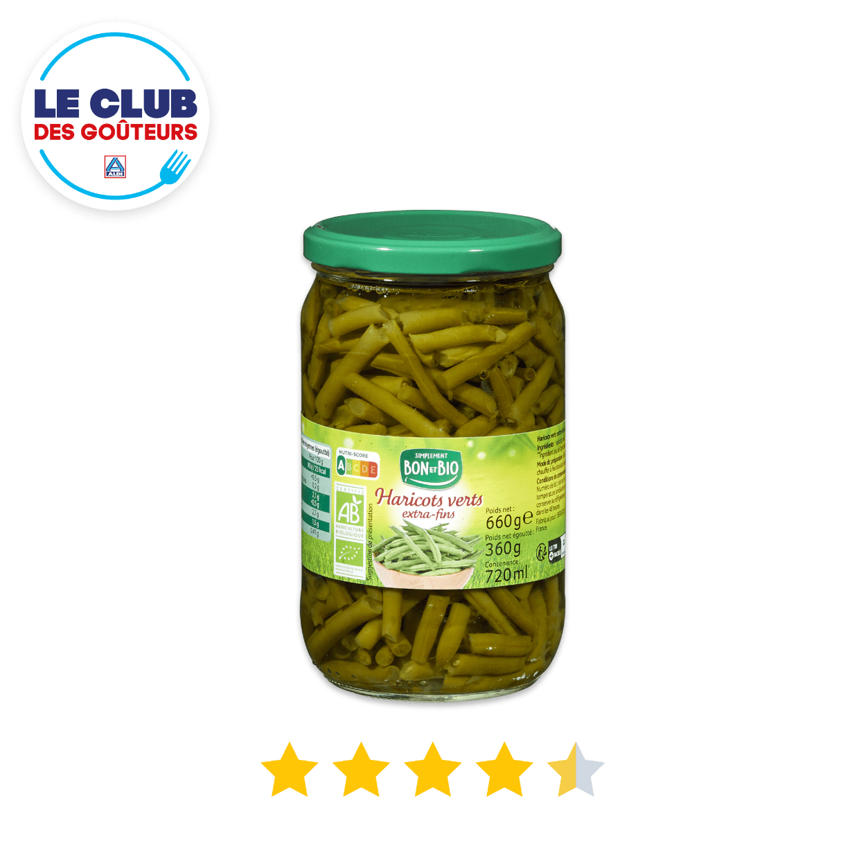 SIMPLEMENT BON ET BIO® Haricots verts extra fins bio à bas prix chez ALDI